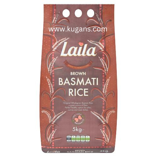 Laila Brown Basmati Rice 5kg–Kugans.com