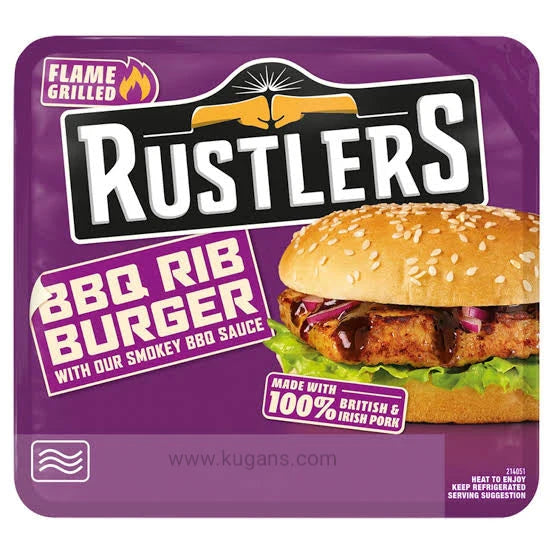 Rustlers Bbq Rib Burger 2s–Kugans.com