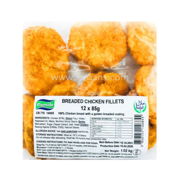 Riverside Breaded Chicken Fillets 1.02kg 1.02 Kg–Kugans.com