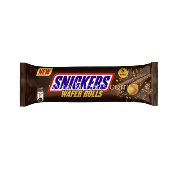 Snickers Wafer Rolls 24g–Kugans.com