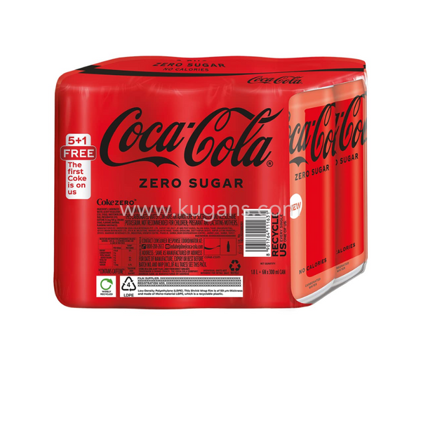 Coca Cola Coke Zero Sugar 6cans–Kugans.com