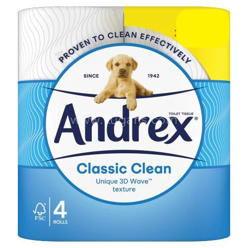 Andrex Classic Clean 4s–Kugans.com